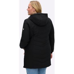 sheego Damen Steppjacke, schwarz, Gr. 44, unifarben, 94% Polyester, 6% Elasthan, Wattierung:100% Polyester, Jacken