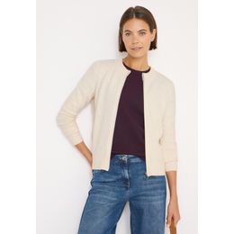 Cecil Damen Cardiganoat milk beige melange, Gr. XXL, unifarben, Feinstrick, 37% Baumwolle, 34% Polyacryl, 26% Polyester, 3% Elasthan, Strickjacken,