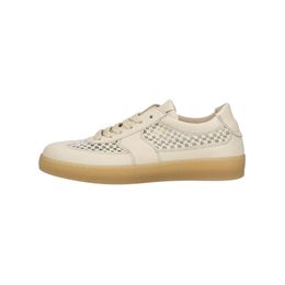 Gabor Damen Sneaker "Gabor Sneaker Glattleder", Gr. 38, beige, Glattleder, Schuhe