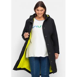 Damen Funktionsmantel, schwarz, Gr. 44, 64% Baumwolle, 36% Polyamid, Wattierung:100% Polyester, M&auml;ntel