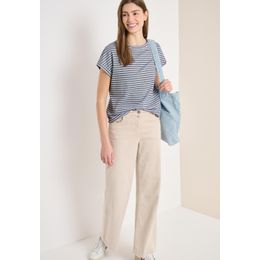 Cecil Damen T-Shirt, blau, Gr. XXL, gestreift, Web, 100% Baumwolle, Shirts, aus reiner Baumwolle