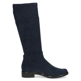 Caprice Damen Schlupfstiefel, Gr. 39, blau, Textil, unifarben, Schuhe, Blockabsatz, Langschaftstiefel in klassischer Linie, XS Schaft