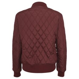 Urban Classics Damen Allwetterjacke "Urban Classics Damen Ladies Diamond Quilt Nylon Jacket"burgundy, Gr. S, unifarben, 100% Polyester, Jacken