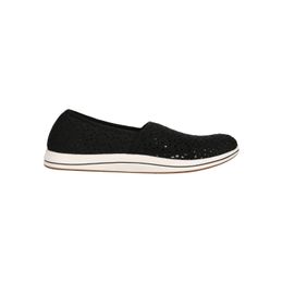 Clarks Damen Slipper "Brinkley", Gr. 39, schwarz, Kunstfaser, Schuhe, im luftigen, perforierten Design