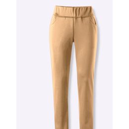 Classic Basics Damen Schlupfhose, braun, Gr. 20, unifarben, 97% Polyester, 3% Elasthan, Hosen