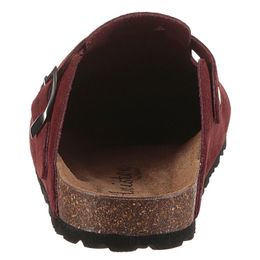 ANISTON SHOES Damen Clog, Gr. 37, rot, Veloursleder, unifarben, Schuhe, Hausschuh, Sommerschuh, mit ergonomischem Fu&szlig;bett
