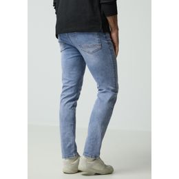 Street One MEN Herren Slim-fit-Jeans, blau, Gr. 34, unifarben, Jeans, 89% Baumwolle, 8% Polyester, 3% Elasthan, Jeans, 5-Pocket-Style