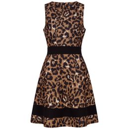 CLOUD 5IVE Damen Shirtkleid "CLOUD 5IVE Cloud 5ive Dress with All-Over Leo Print brown", braun, Gr. XXL, 95% Polyester, 5% Elasthan, Kleider