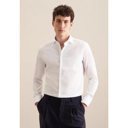Seidensticker Herren Businesshemd "Schwarze Rose", wei&szlig;, Gr. 39, Strukturmuster, gemustert, 100% Baumwolle, Hemden, Shaped 1/1 Kentkragen Struktur