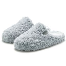 ELBSAND Damen Pantolette "Hausschuh, Pantoffel, Mule", Gr. 36, grau, Obermaterial: 100% Polyester. Decksohle: 100% Polyester. Futter: 100% Polyester.