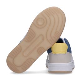 Tommy Hilfiger Herren Sneaker, Gr. 38, wei&szlig;, Lederimitat, Textil, Schuhe, Basket Sneaker, Halbschuh, Schn&uuml;rschuh im Retro Look