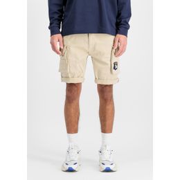 Shorts Alpha Industries "Crew Short Patch", Herren, Gr. 30, Normalgr&ouml;&szlig;en, wei&szlig; (vintage wei&szlig;), Obermaterial: 98% Baumwolle, 2% Elastan; Futter: 100% Baumwolle, Hosen Shorts