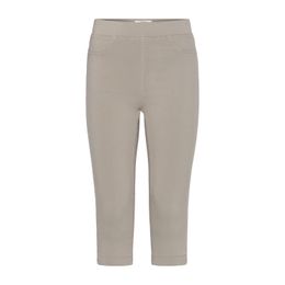 oxmo Damen Caprihose "Caprihose OXKeana", braun, Gr. L, Obermaterial: 75% Viskose CV. 21% Nylon NY. 4% Elasthan EL., Hosen