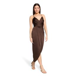 Vera Mont Damen Abendkleid "Damen mit Raffung"rostbraun, Gr. 38, Satin, Obermaterial: 100% Polyester. Futter: 95% Polyester, 5% Elasthan, Kleider,