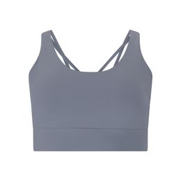 ENDURANCE ATHLECIA ATHLECIA Damen Sport-BH "Gaby", Gr. XL, grau, 75% Polyamid, 25% Elasthan, unifarben, BHs, mit mittelhohem Support und Quick-Dry-Funktion