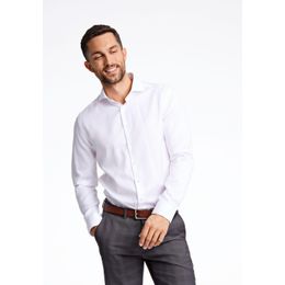 LINDBERGH Herren Businesshemd "Business-Hemd Slim Fit", wei&szlig;, Gr. M, Obermaterial: 100% Baumwolle, Hemden
