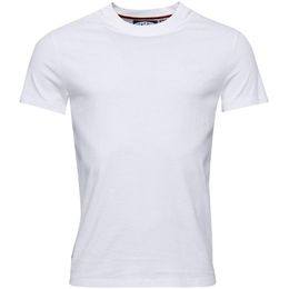 Superdry Herren Rundhalsshirt "Vintage Logo Emb Te", wei&szlig;, Gr. XL, unifarben, Single Jersey, Obermaterial: 100% Baumwolle, Shirts, schmale Passform,