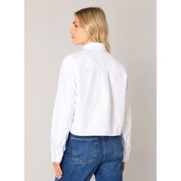 Base Level Damen Hemdbluse "Bea", wei&szlig;, Gr. 38, unifarben, Web, Obermaterial: 100% Baumwolle, Blusen, kurz, mit Brusttasche