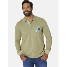 Jan Vanderstorm Herren Langarm-Poloshirt "Langarm-Poloshirt FREDMAR", gr&uuml;n, Gr. XXXL, Obermaterial: 100% Baumwolle CO., Shirts