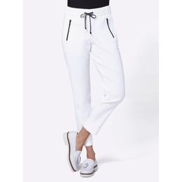 Stehmann Damen Jerseyhose, wei&szlig;, Gr. 36, unifarben, 78% Lyocell, 18% Polyamid, 4% Elasthan, Hosen