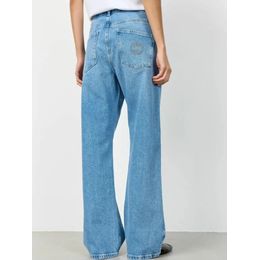 Levete Room Damen 5-Pocket-Hose "Levete Room Jeans LR-KOSA 19"2085, mid blau denim, Gr. 32, Obermaterial: 99% Baumwolle, 1% Elasthan, Hosen