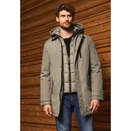 Street One MEN Herren Winterjacke, beige, Gr. XL, unifarben, Web, Obermaterial: 73% Baumwolle, 27% Polyester. Kapuze: 100% Nylon. Futter: 100%