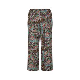 GOLDNER Damen Schlupfhose "Weite Hose VERA mit Patch-Print", bunt, Gr. 40, Obermaterial: 100% Viskose CV., Hosen