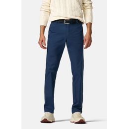 MEYER Herren Chinos "Chino", blau, Gr. 26, unifarben, 62% Baumwolle, 33% Polyamid, 5% Elasthan, Hosen, ACTIVE Flex Bund