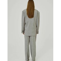 NORR Damen Chinohose "NORR Trouser Cano", grau, Gr. 40, Obermaterial: 68% Polyester, 28% Viskose, 4% Elasthan, Hosen