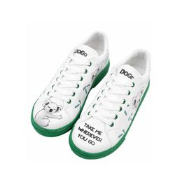 DOGO Damen Sneaker "Ace Low-Top Sneaker Best Of Tweety And Sylvester Black Damen", Gr. 38, transparent, Lederimitat, Schuhe, Handgefertigt