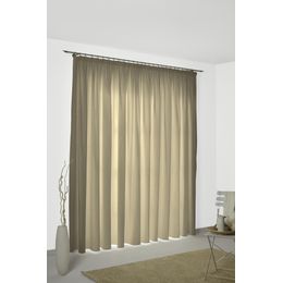 Vorhang WIRTH, B:132cm H:255cm, grau, Jacquard, Polyester, Wohnzimmer, Gardinen, "Felsted"