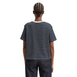 Damen T-Shirt, schwarz-wei&szlig;, Gr. XS, Tom Tailor Denim, gestreift, Single Jersey, Obermaterial: 100% Baumwolle, Shirts, mit Streifen Muster