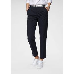 Marc O'Polo MARC O'POLO Damen Chinohose "Torne", blau, Gr. 44, unifarben, Web, Obermaterial: 97% Baumwolle, 3% Elasthan, Hosen, mit klassischen B&uuml;gelfalten f&uuml;r