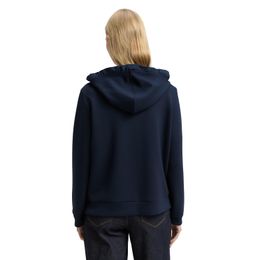 Tom Tailor Damen Kapuzensweatjacke "Regular", wei&szlig;, Gr. XS, unifarben, Sweatware, Obermaterial: 51% Polyester, 42% Viskose, 7% Elasthan, Sweatjacken,