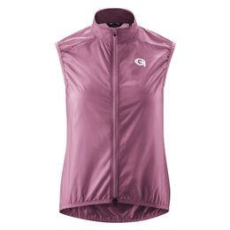 Gonso Damen Funktionsweste "Road Vest Wind W"dunkellila, Gr. 42, 100% Polyester, Westen, Damen Weste, atmungsaktive Radweste, leichte Windweste,