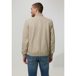 Street One MEN Herren Blouson, beige, Gr. XL, unifarben, Stoff, Obermaterial: 100% Polyester. Futter: 100% Polyester, Jacken, mit Stehkragen