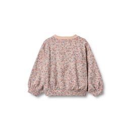 Wheat M&auml;dchen Sweater "Wheat Sweatshirt L/S Lia"rose dust flowers, Gr. 98, 95% Baumwolle (Bio), 5% Elasthan, Sweatshirts