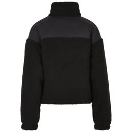 Urban Classics Damen Winterjacke "Urban Classics Damen Ladies Sherpa Mix Jacket"schwarz, Gr. S, unifarben, 100% Polyester, Jacken