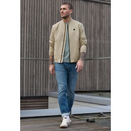 Street One MEN Herren Blouson, beige, Gr. S, unifarben, Stoff, Obermaterial: 100% Polyester. Futter: 100% Polyester, Jacken, mit Stehkragen