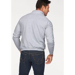 Herren Sweatshirt, grau, Basic, Gr. M, Fruit of the Loom, unifarben, angeraute Sweatware, Obermaterial: 80% Baumwolle, 20% Polyester, Sweatshirts,