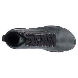 Rieker Damen Sneaker, Gr. 39, gr&uuml;n, Lederimitat, Schuhe, Freizeitschuh, Halbschuh, Schn&uuml;rschuh mit Kontraststeppung