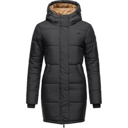 Ragwear Damen Steppmantel "Relive Long Remake", schwarz, Gr. M, Obermaterial: 100% Polyester. Innenfutter: 100% Polyester. Wattierung: 100%