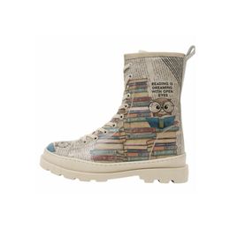 DOGO Damen Stiefelette "Gisele Schn&uuml;rstiefel Boots You Decide Damen Stiefeletten, Gisele", Gr. 41, braun, Lederimitat, Schuhe, Handgefertigt