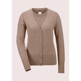 Madeleine Mode MADELEINE Damen 2-in-1-Strickjacke "Twinset Elegantes Twinset aus Schurwolle-Kaschmir", wei&szlig;, Modern, Gr. 48, Obermaterial: 90% Schurwolle WV. 10%