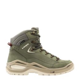 Lowa Damen Wanderschuh "RENEGADE EVO GORE-TEX MID Ws", Gr. 41, gr&uuml;n, Leder, Schuhe, wasserdicht dank Gore-Tex Membrane, mit Vibram Sohle