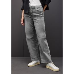 Street One Damen Comfort-fit-Jeanslight grau random washed, Gr. 33, unifarben, Jeans, 63% Baumwolle, 25% Polyester, 10% Viskose, 2% Elasthan, Jeans,