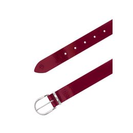 Tamaris Damen Lederg&uuml;rtel ""Ellen Silver""bordeaux, Gr. 75, unifarben, Rindsleder, G&uuml;rtel, mit Crasheffekt