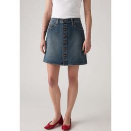 Levi's LEVI'S Damen Jeansrock "RETRO BUTTON FRON"eight track skirt, Gr. 28, Denim/Jeans, Obermaterial: 100% Baumwolle, R&ouml;cke, leicht ausgestellt