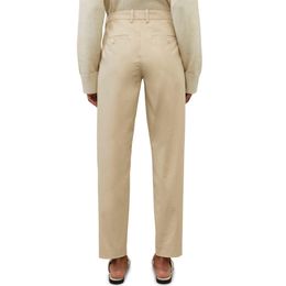 Marc O'Polo MARC O'POLO Damen Chinohose "Torne", braun, Gr. 34, unifarben, Web, Obermaterial: 97% Baumwolle, 3% Elasthan, Hosen, mit klassischen B&uuml;gelfalten f&uuml;r