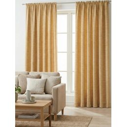 Vorhang BEIGE, B:172cm H:255cm, beige, Chenille, Polyacryl, Wohnzimmer, Gardinen, "Troms&ouml;"